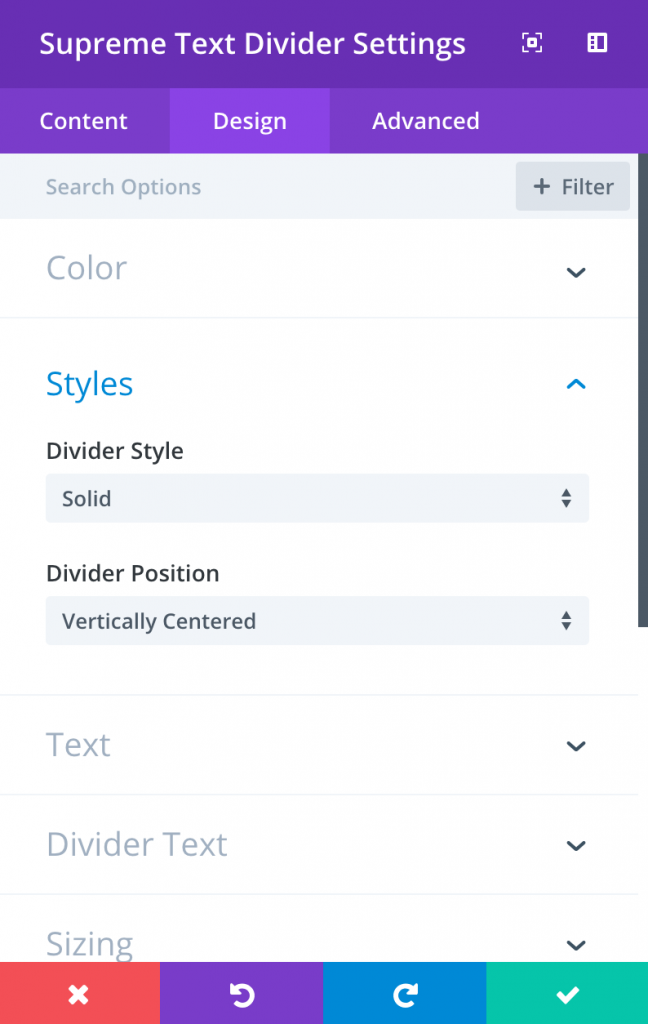 Divi Text Divider Module Divi Supreme FAQs And Documentation
